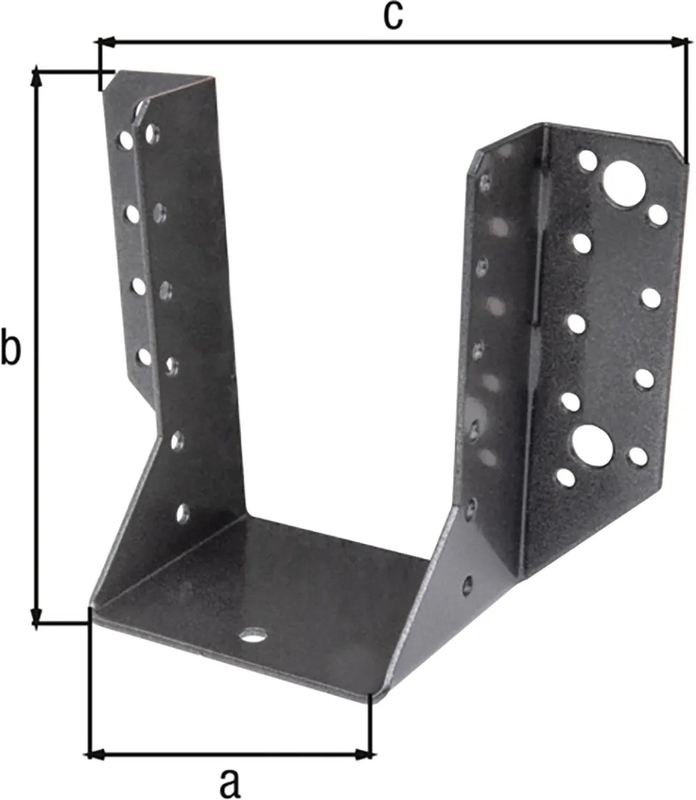 Balkenschuh Typ A Schwarzdiamant duplexbeschichtet 80 x 120 mm kaufen ...
