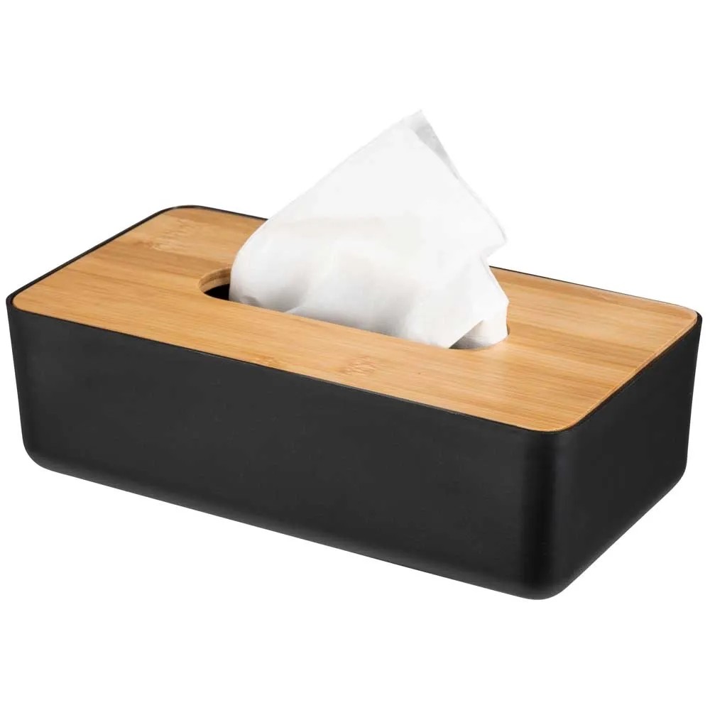 Wenko Kosmetikbox Rotello Kunststoff / Bambus Schwarz kaufen bei OBI