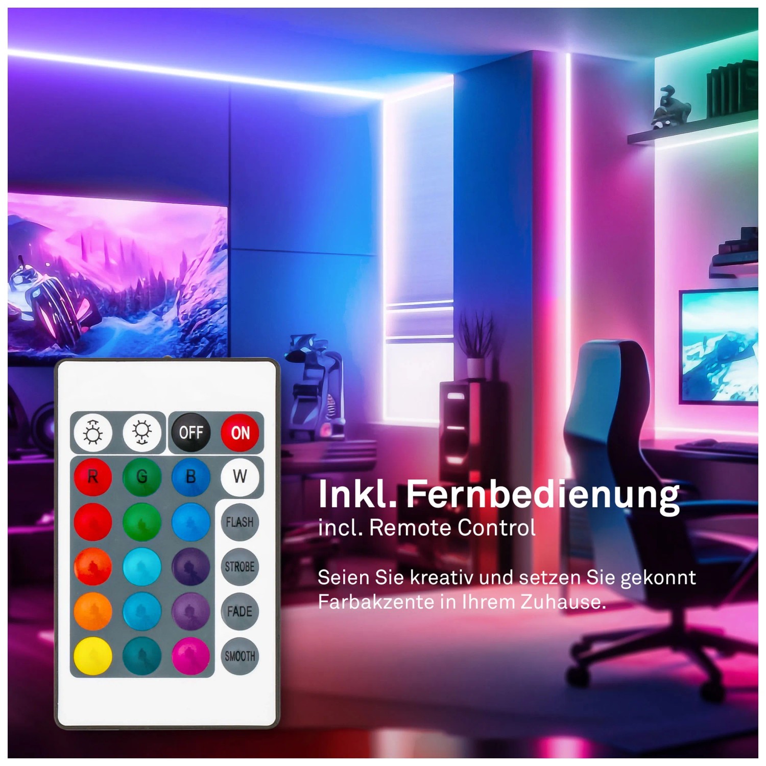 Briloner Starter-Set RGB/W Pimp Your Stripe 140 LEDs / Länge 2 m