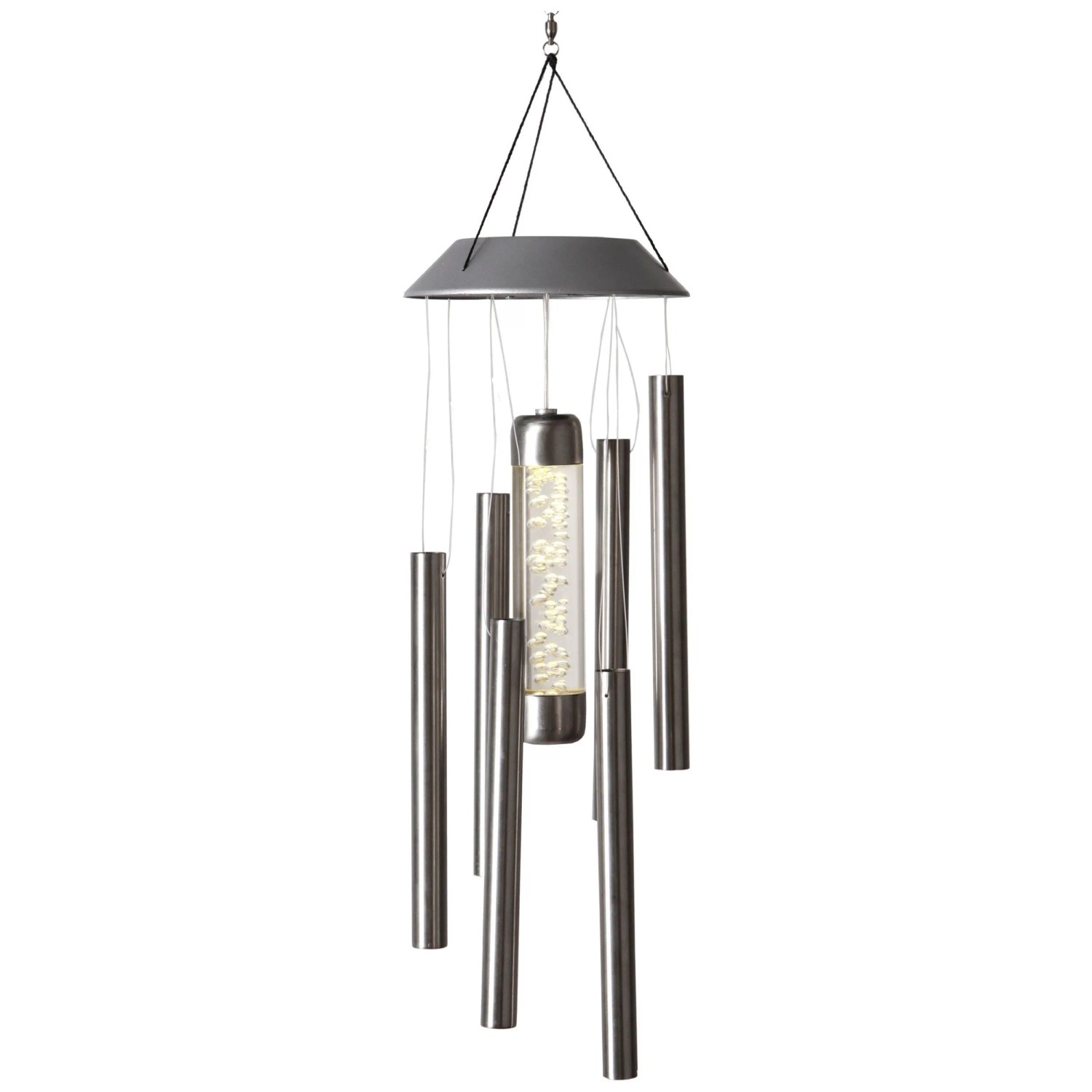 Star Trading LED solar wind chime Chime Bubbly acciaio inox 35 x 12,5 x ...