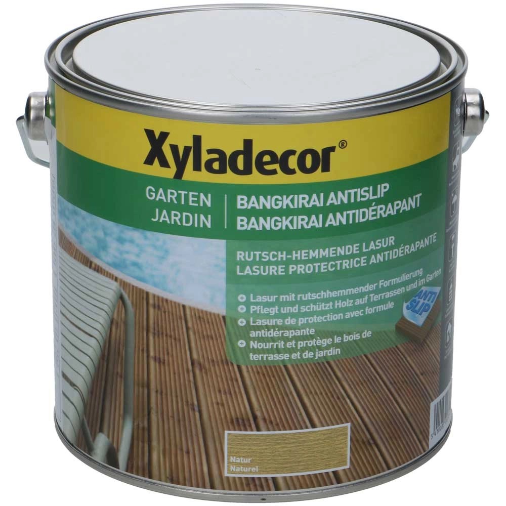 Xyladecor Seidenglanz-Lasur Bangkirai rutschhemmend Natur 2,5 l kaufen bei OBI