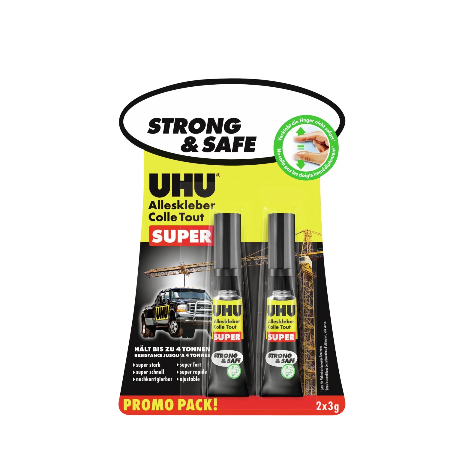 UHU Alleskleber Super Strong & Safe 2 x 3 g