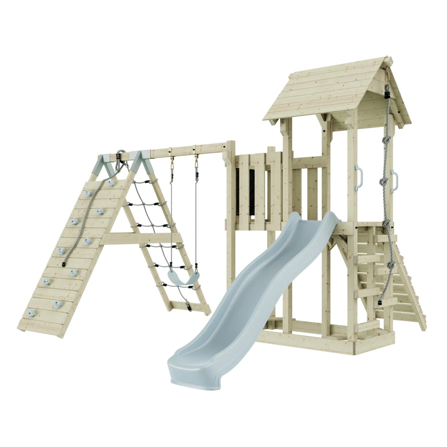 Luxus Kletterturm Mit Rutsche Und Schaukel Bilder