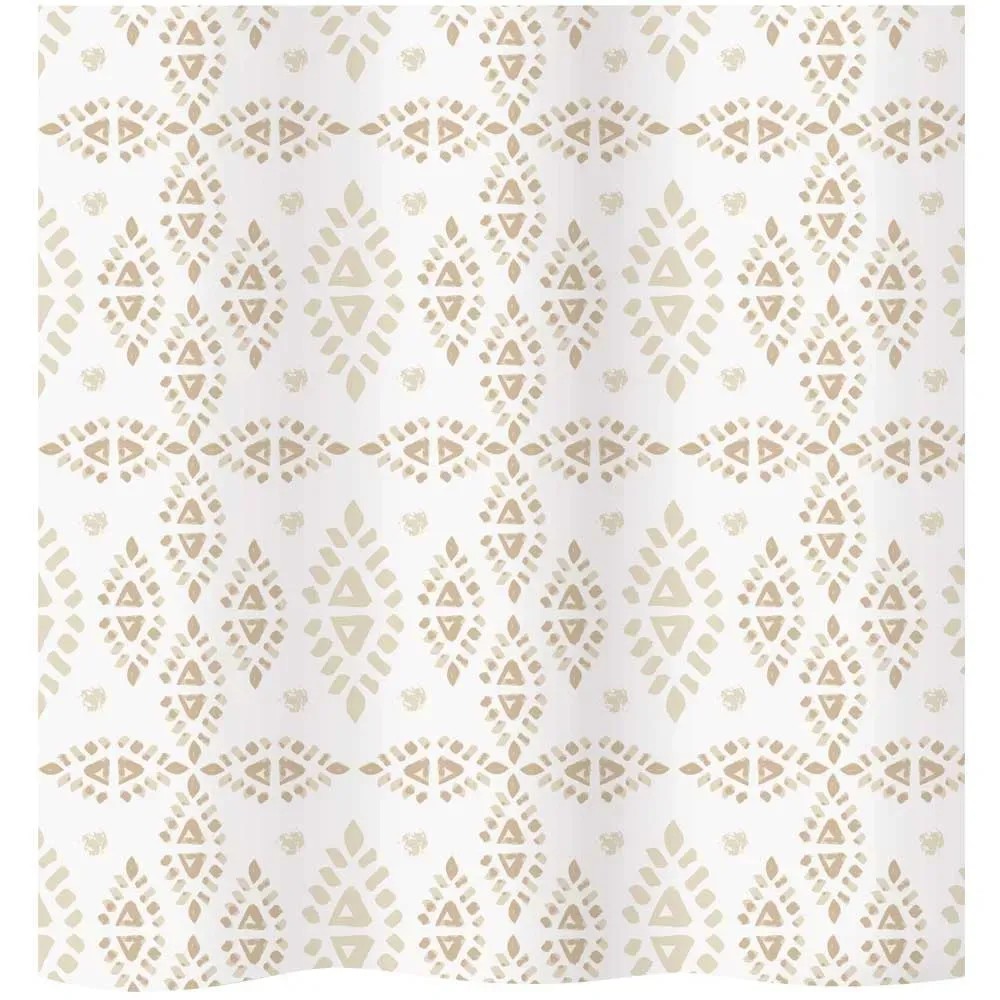 Diaqua® Duschvorhang Pueblo Textil Weiss-Beige 180 x 180 cm kaufen bei OBI