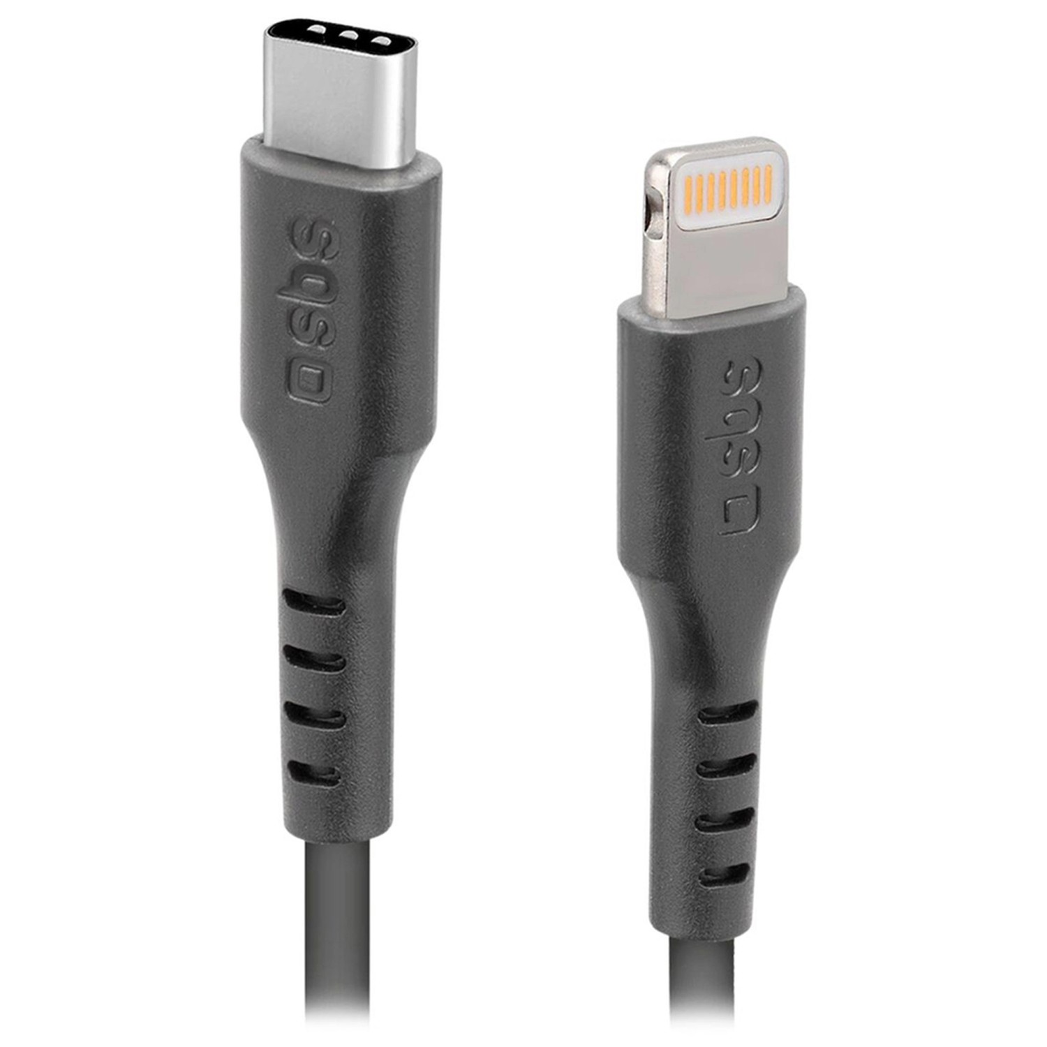 SBS Daten- und Ladekabel USB-C-Lightning Schwarz Länge 1 m kaufen bei OBI