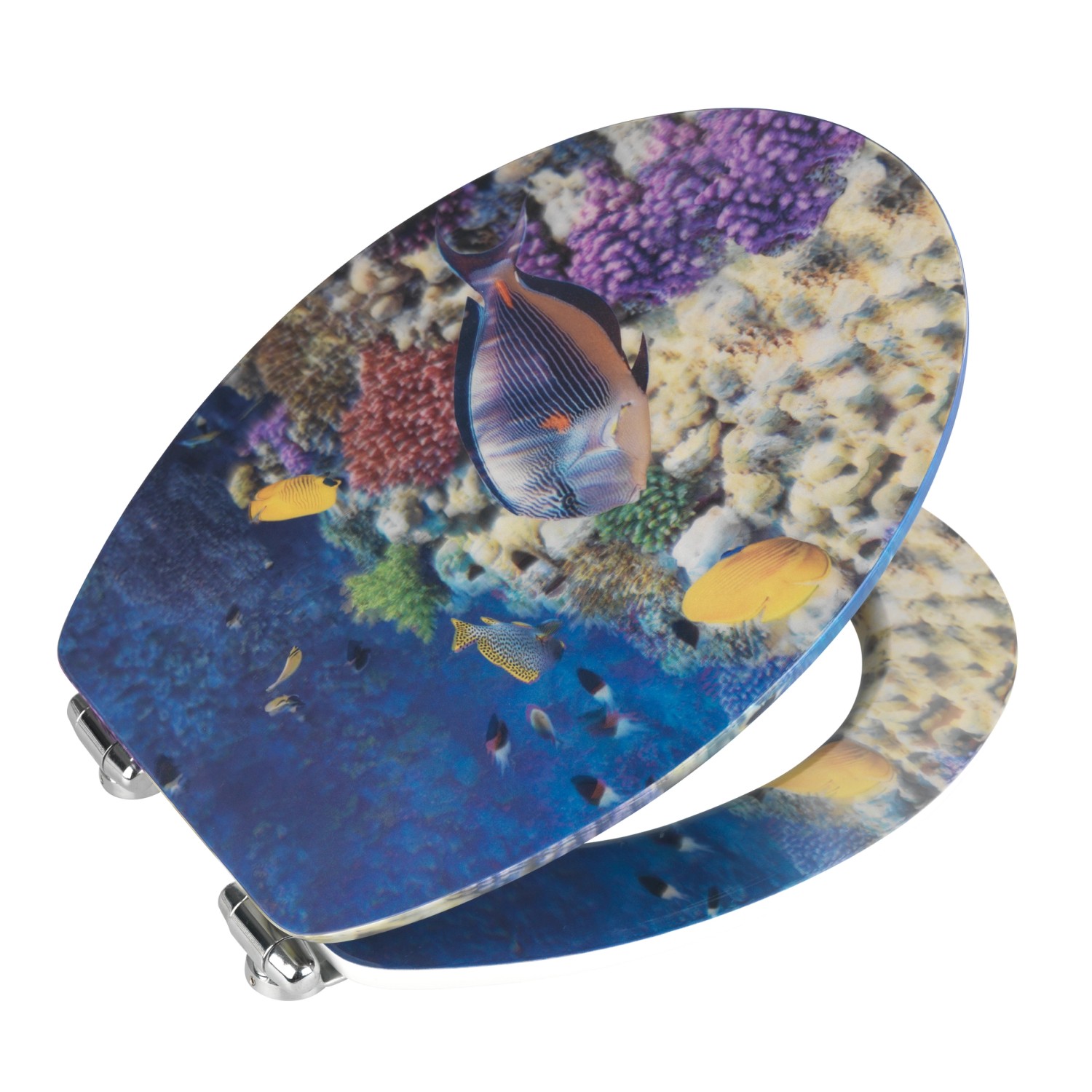 Wenko WC-Sitz Fish 3D mit Easy-Close MDF mehrfarbig kaufen bei OBI