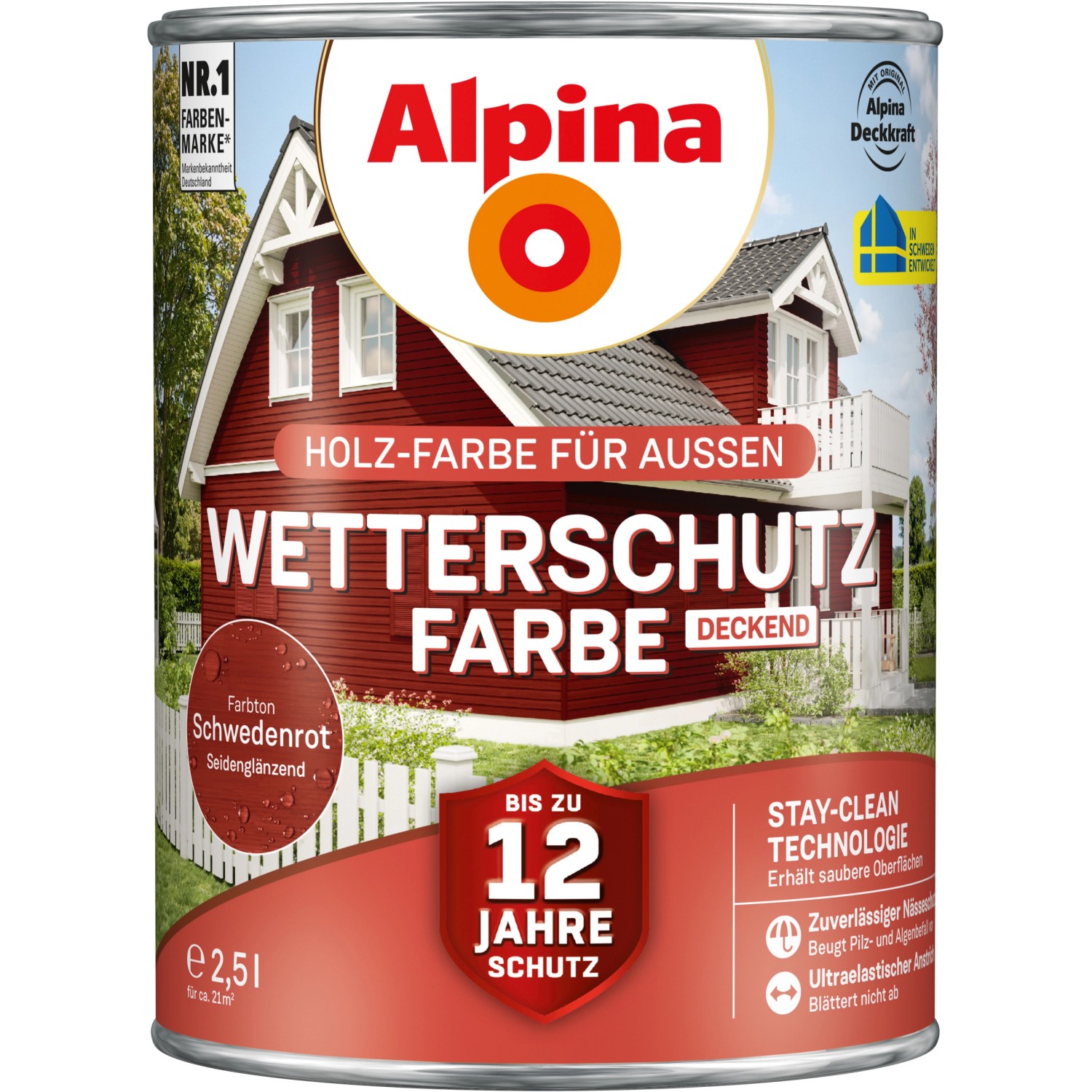 Alpina WSF deckend Schwedenrot DIF 2,5 l kaufen bei OBI