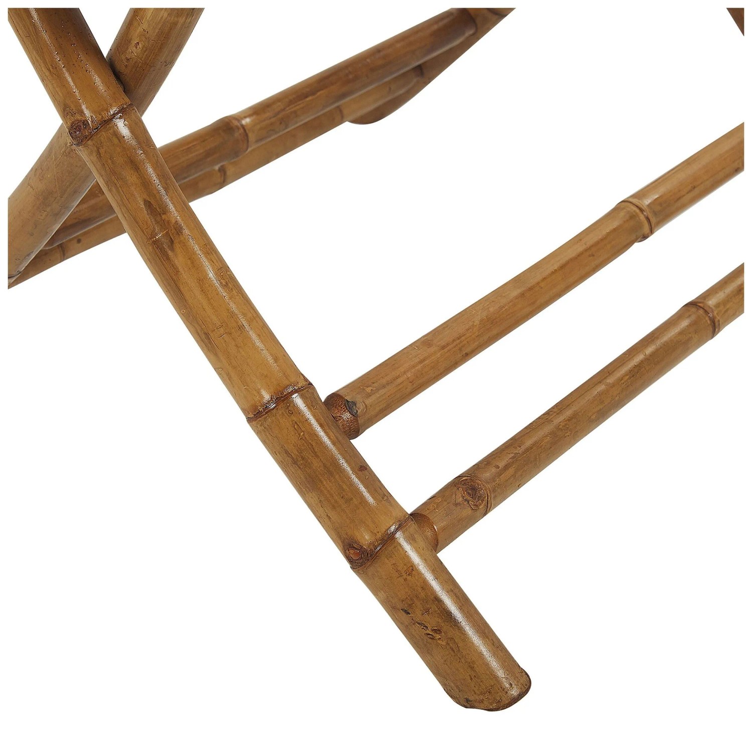 Beliani Table de bistrot d'extérieur Molise en bambou marron 73 x 70 x ...