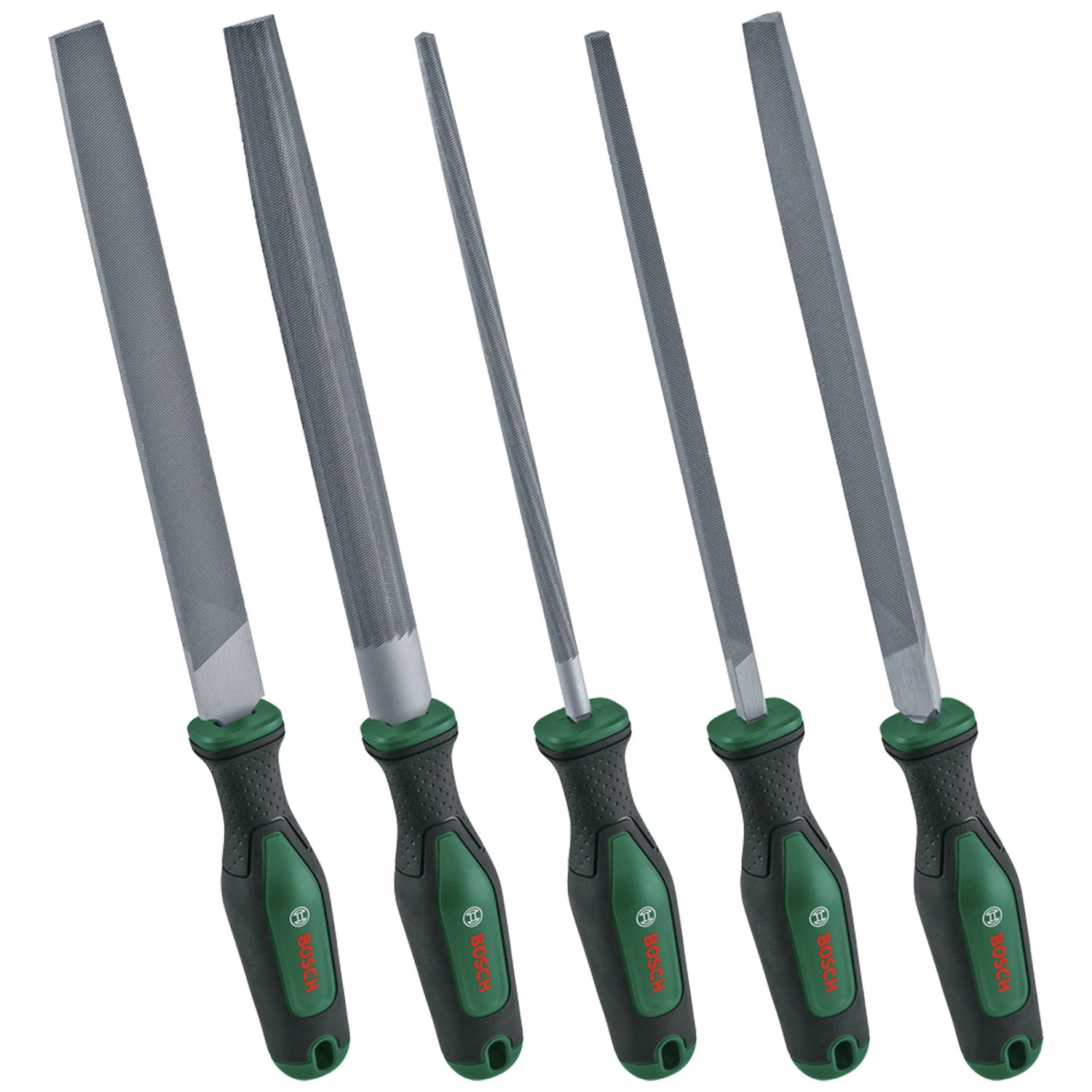 Bosch Feilen-Set Kohlenstoffstahl Grün 200 mm / 5-tlg.