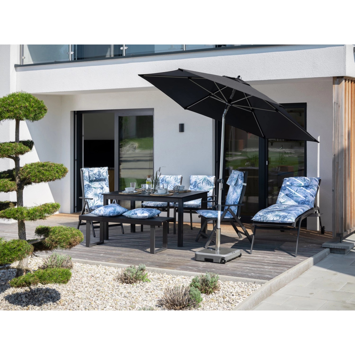 Sonnenschirm Expert Auto Tilt 320 Anthrazit kaufen bei OBI