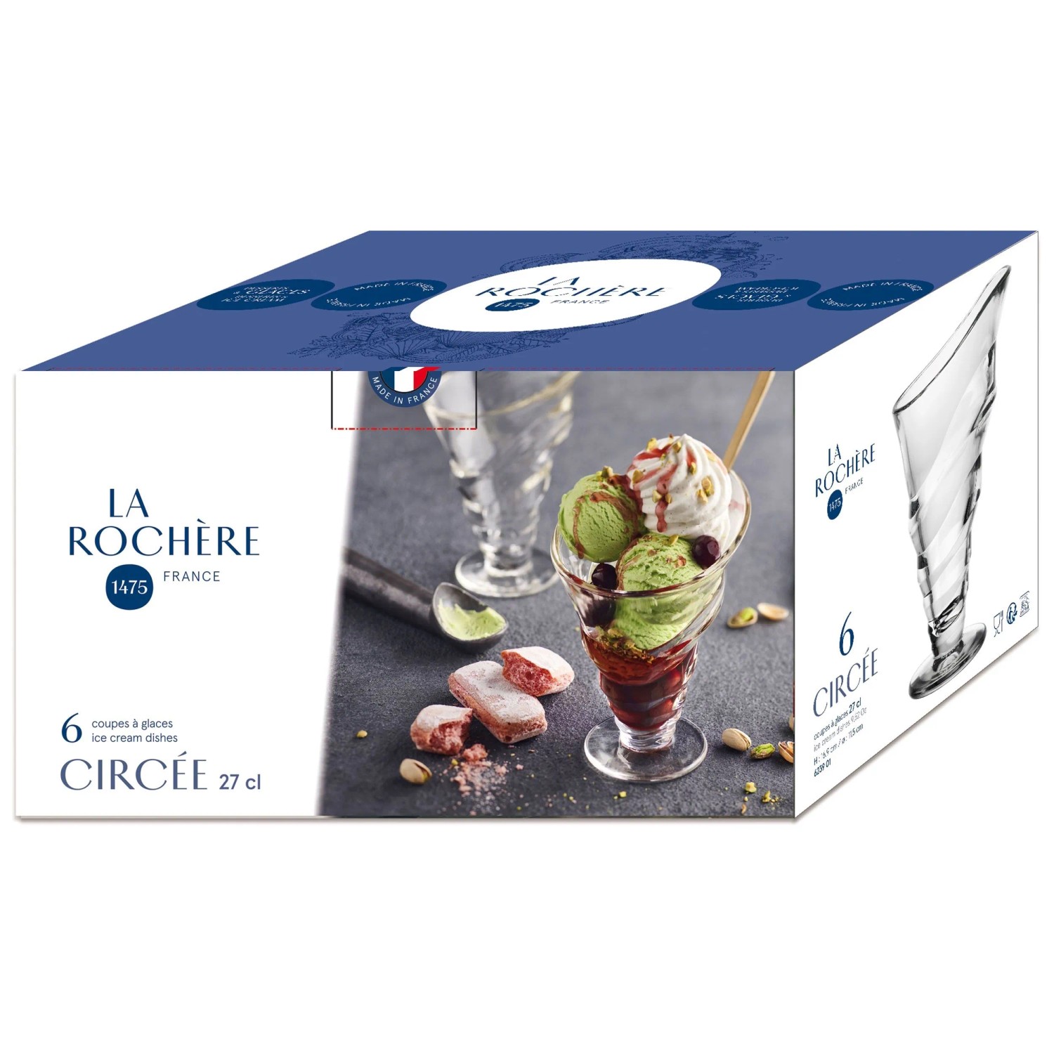 La Rochere Eisbecher-Set Circee Glas Transparent 27 cl / 6 Stk.