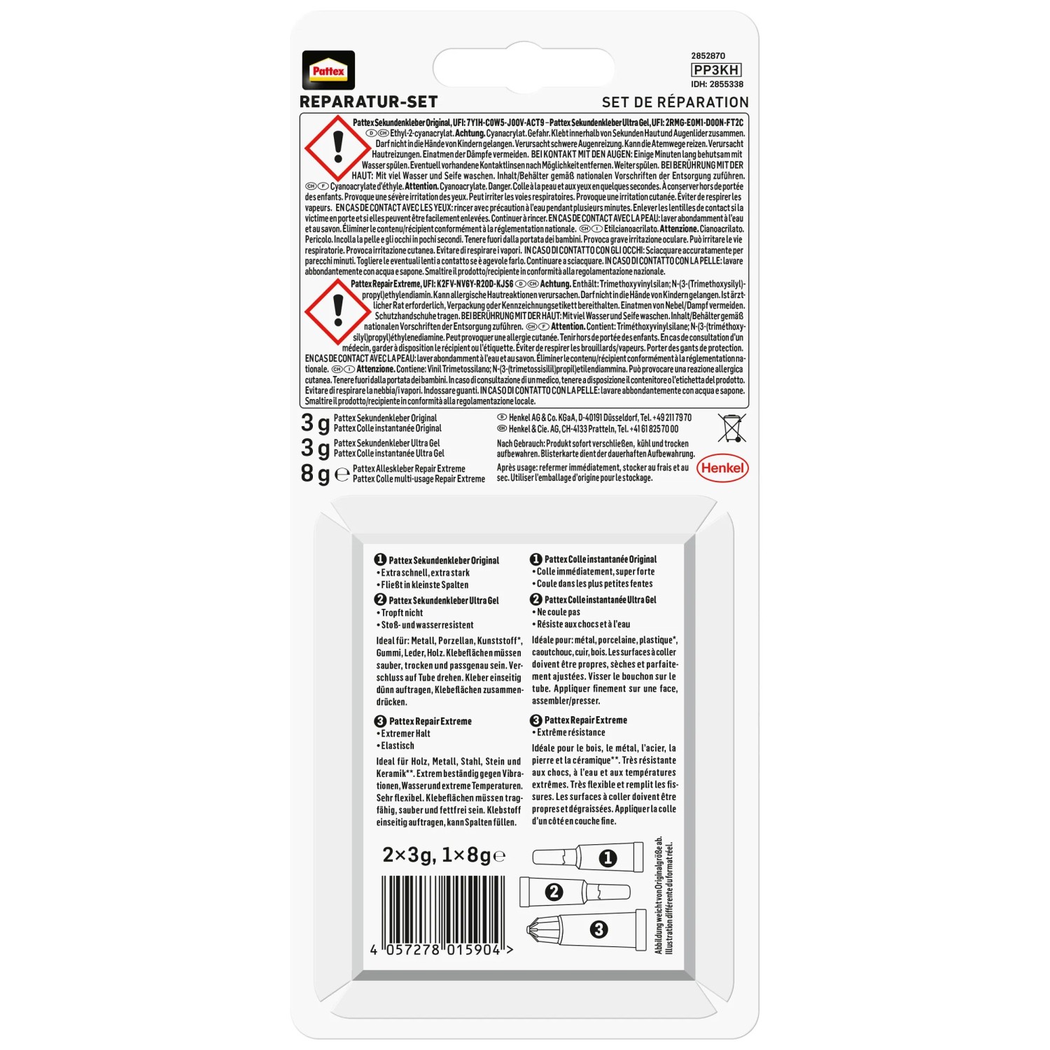 Pattex Kleber-Reparatur-Set Transparent 3-tlg. kaufen bei OBI