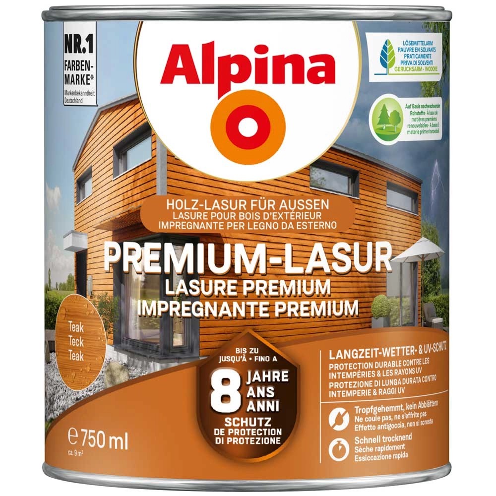Alpina Premium-Lasur DIF Teak 750 ml kaufen bei OBI