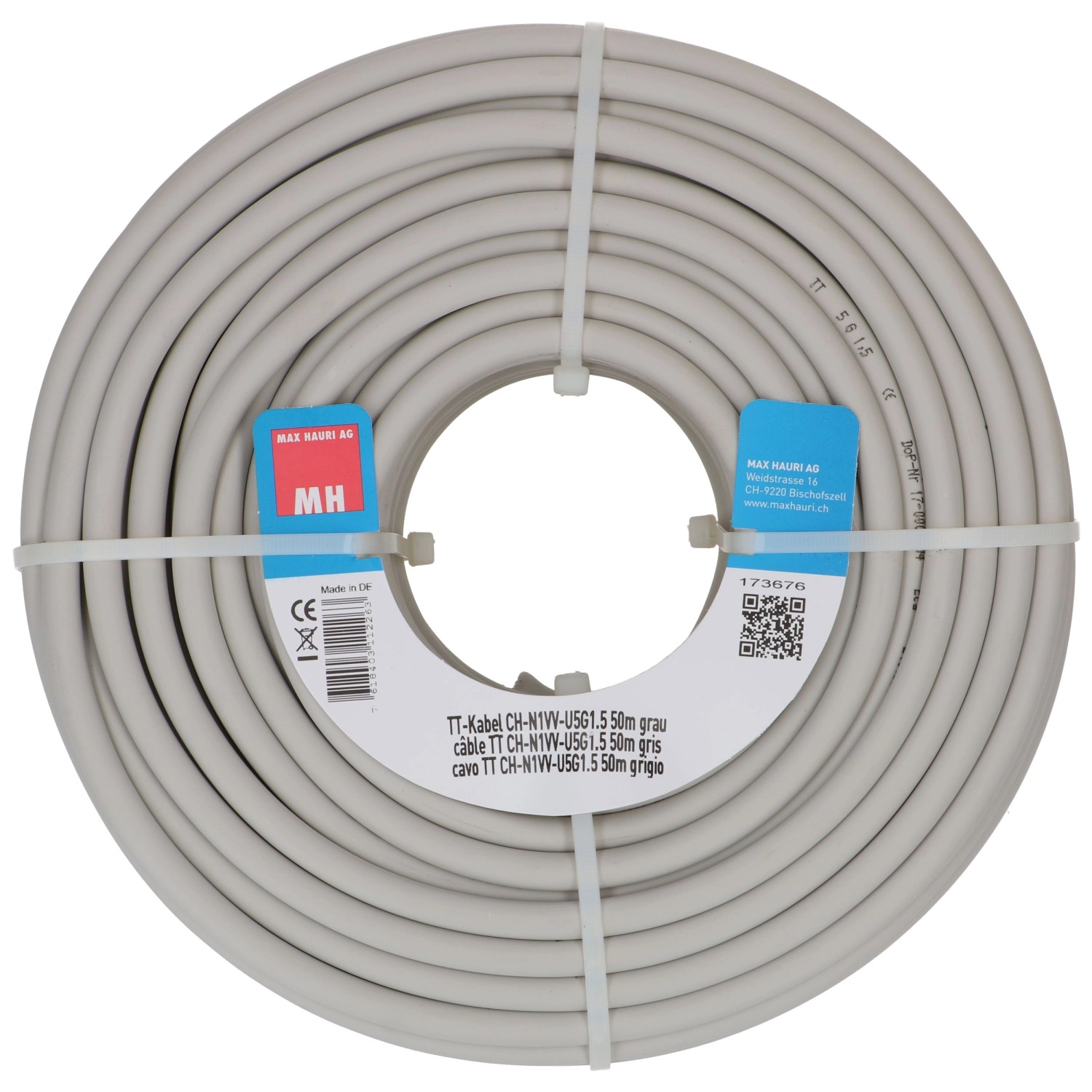 TT-Kabel CH-N1VV-U 5 x 1,5 mm² Länge 50 m kaufen bei OBI