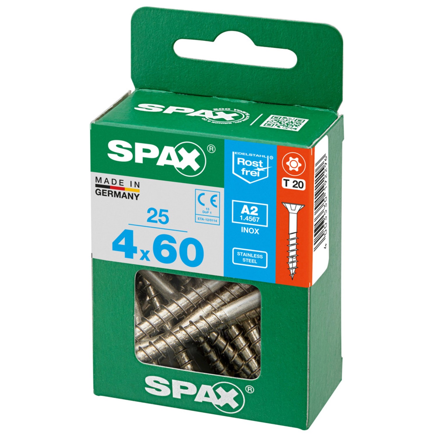 Spax Edelstahlschraube TRX A2 Teilgewinde 4 x 60 mm / 25 Stk. kaufen ...
