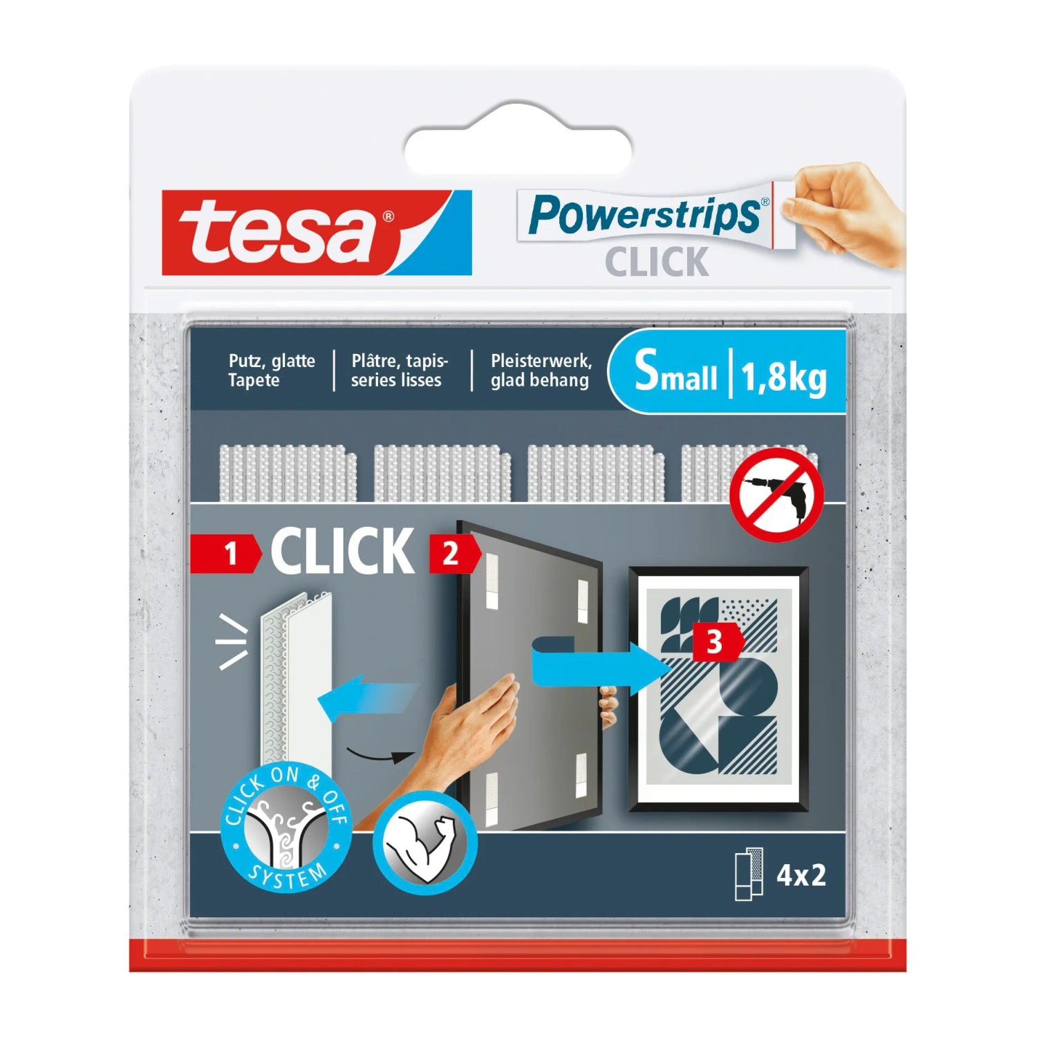 Tesa Powerstrips Click-Small 4 Stk.