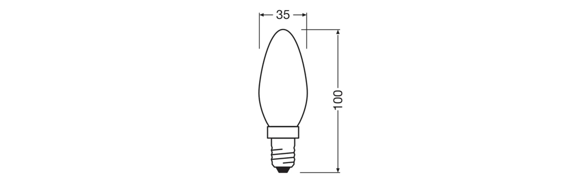 Osram Ampoule LED B15 Filament mat E14 / 1 W / 136 lm / 2'700 K
