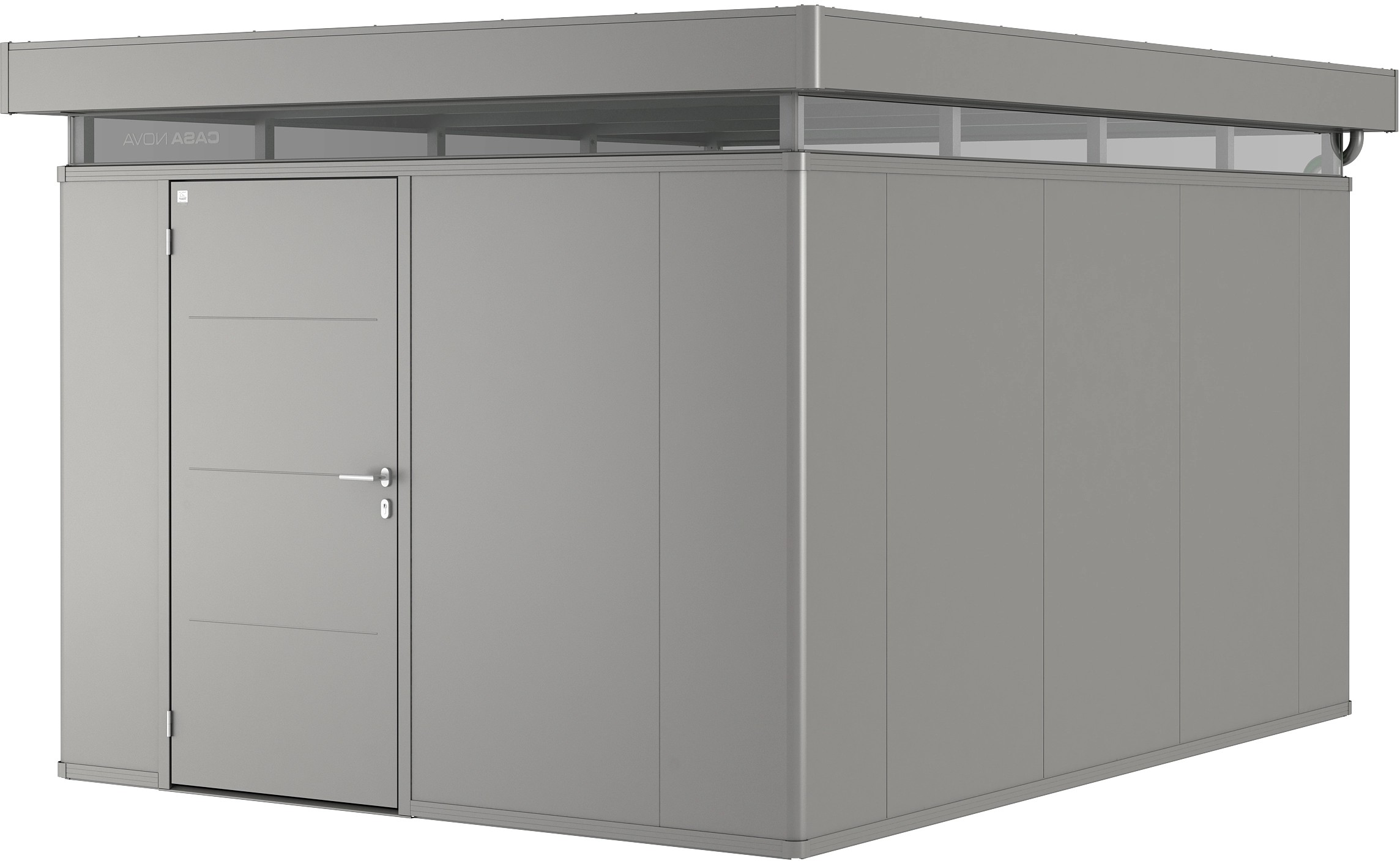 Biohort Nebengebäude Casanova Quarzgrau-Metallic Tür links 3 x 4 m ...