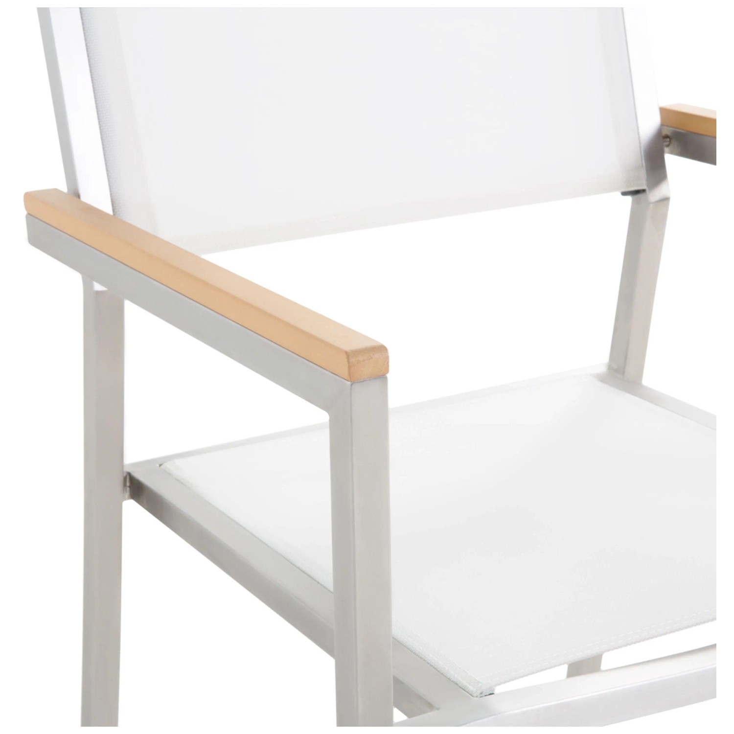 Beliani Set mobili giardino Grosseto 8 posti grigio/bianco granito ...