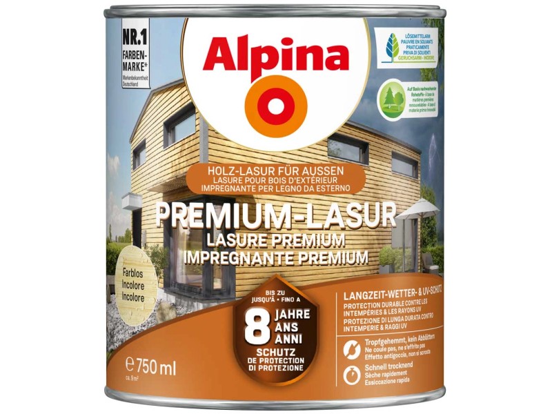 Alpina Premium-Lasur DIF Farblos 750 ml kaufen bei OBI