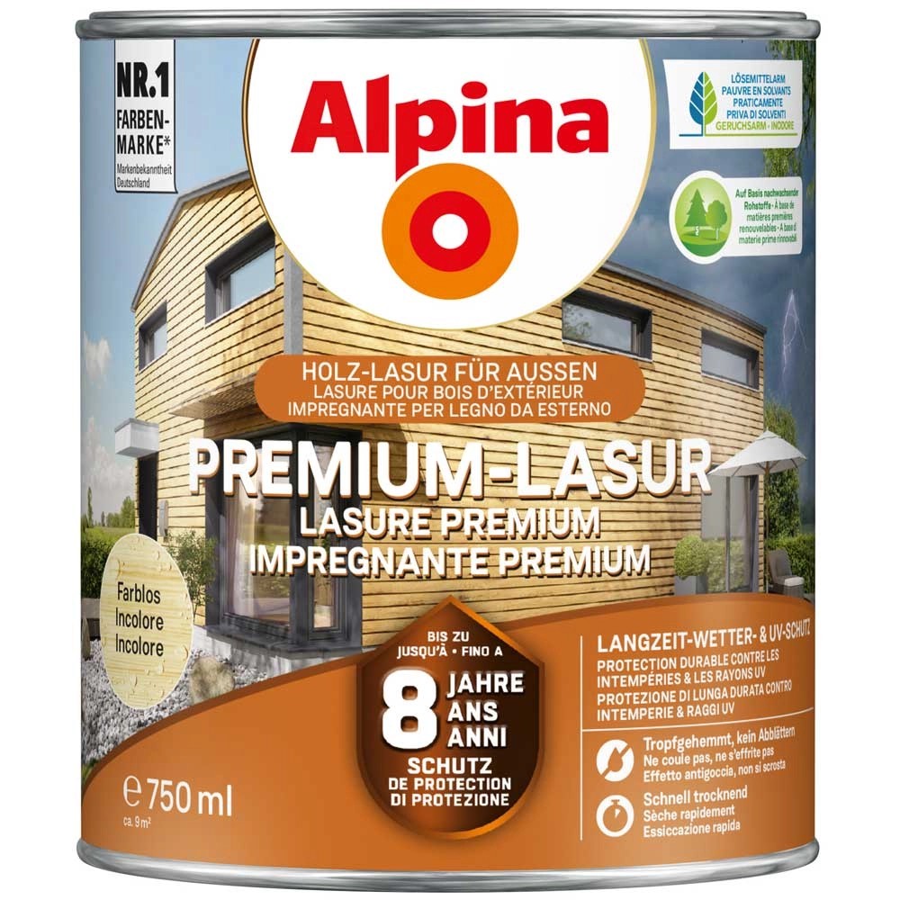 Alpina Premium-Lasur DIF Farblos 750 ml kaufen bei OBI