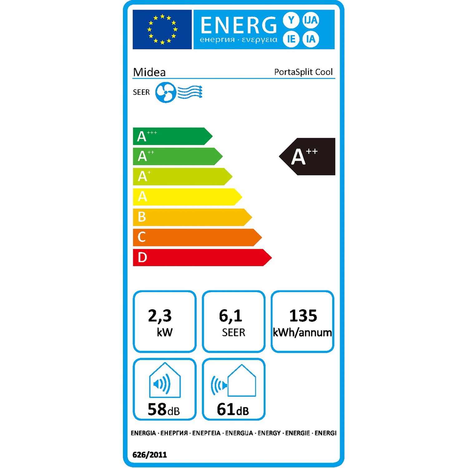 Midea Climatizzatore split PortaSplit Cool 8'000 Btu/h