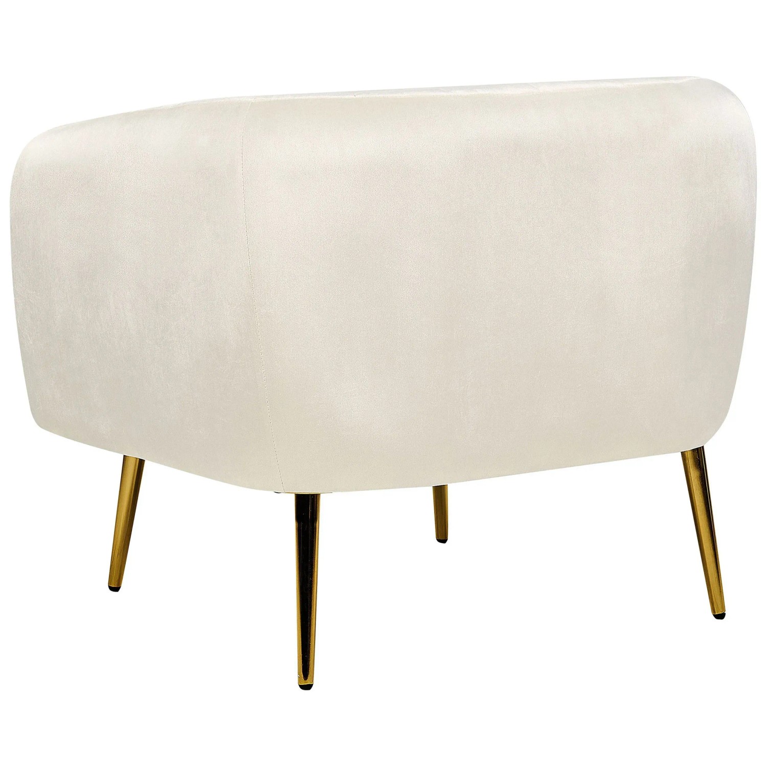 Beliani Polsterstuhl Laconia Samt Weiss goldene Füsse kaufen bei OBI