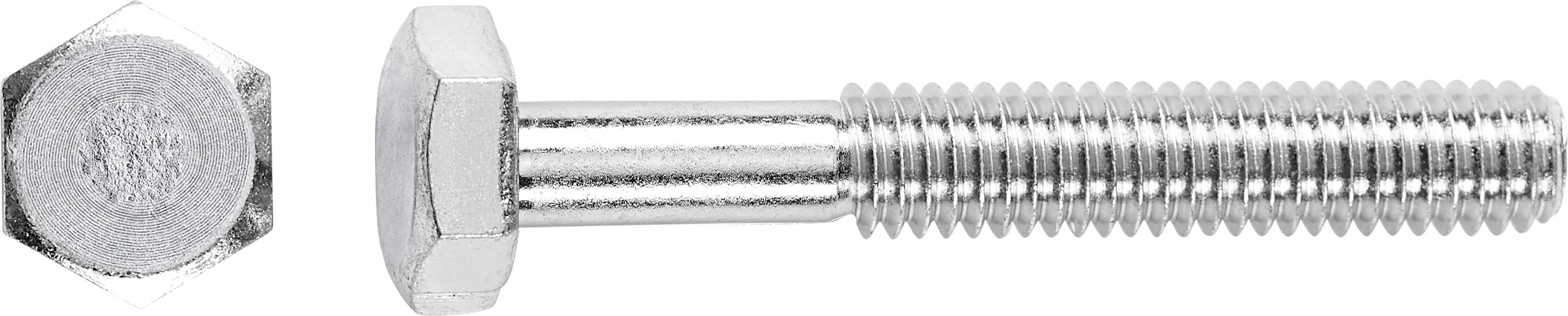 Vis machine galvanisée M8 x 100 mm six pans extérieurs 13 mm / 5 pcs