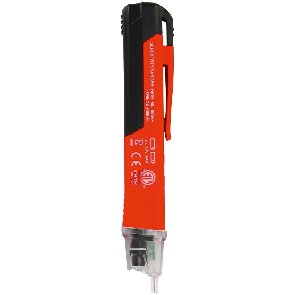Stylo testeur de tension CAT IV avec LED et clip 1'000 V