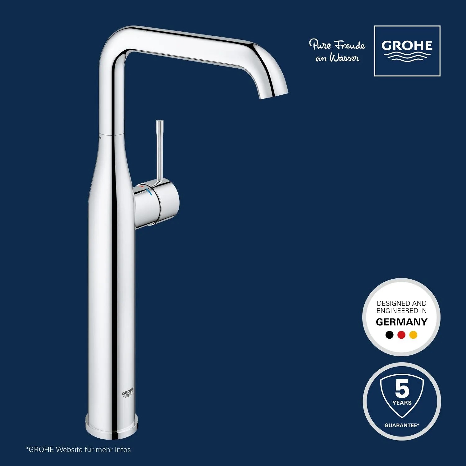 Wunderschne Grohe Essence Einhand Waschtischbatterie Bild