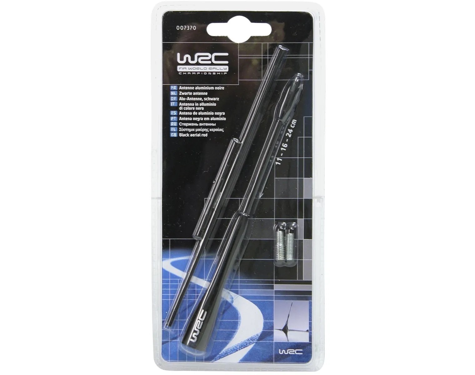Kit antenne de voiture télescopique en aluminium Noir