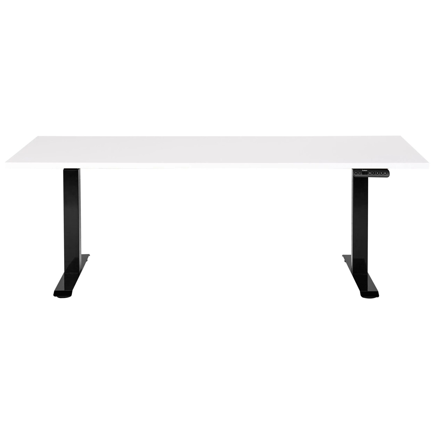 Beliani Schreibtisch Destines höhenverstellbar Weiss-Schwarz 180 x 80 cm