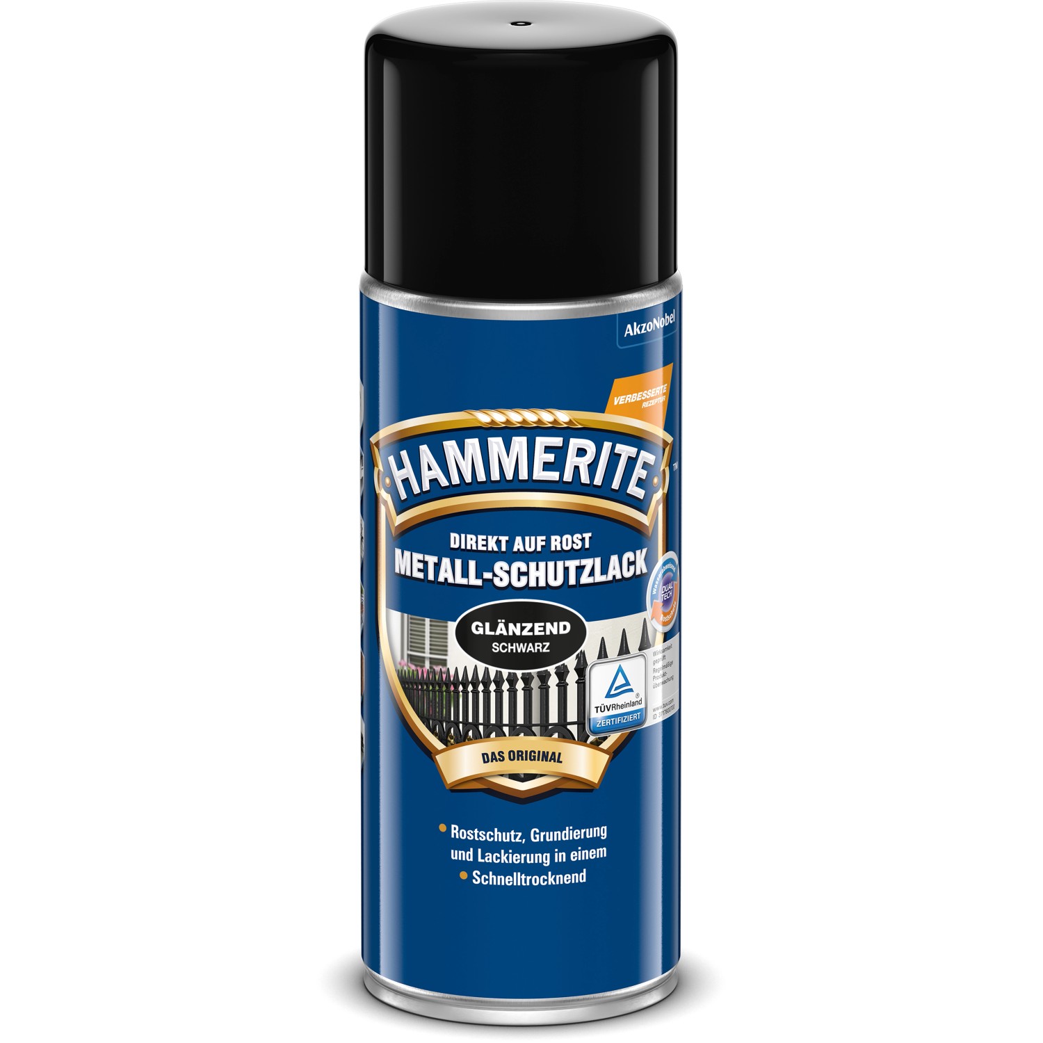 Hammerite Metall-Schutzlack Spray Schwarz glänzend 400 ml kaufen bei OBI