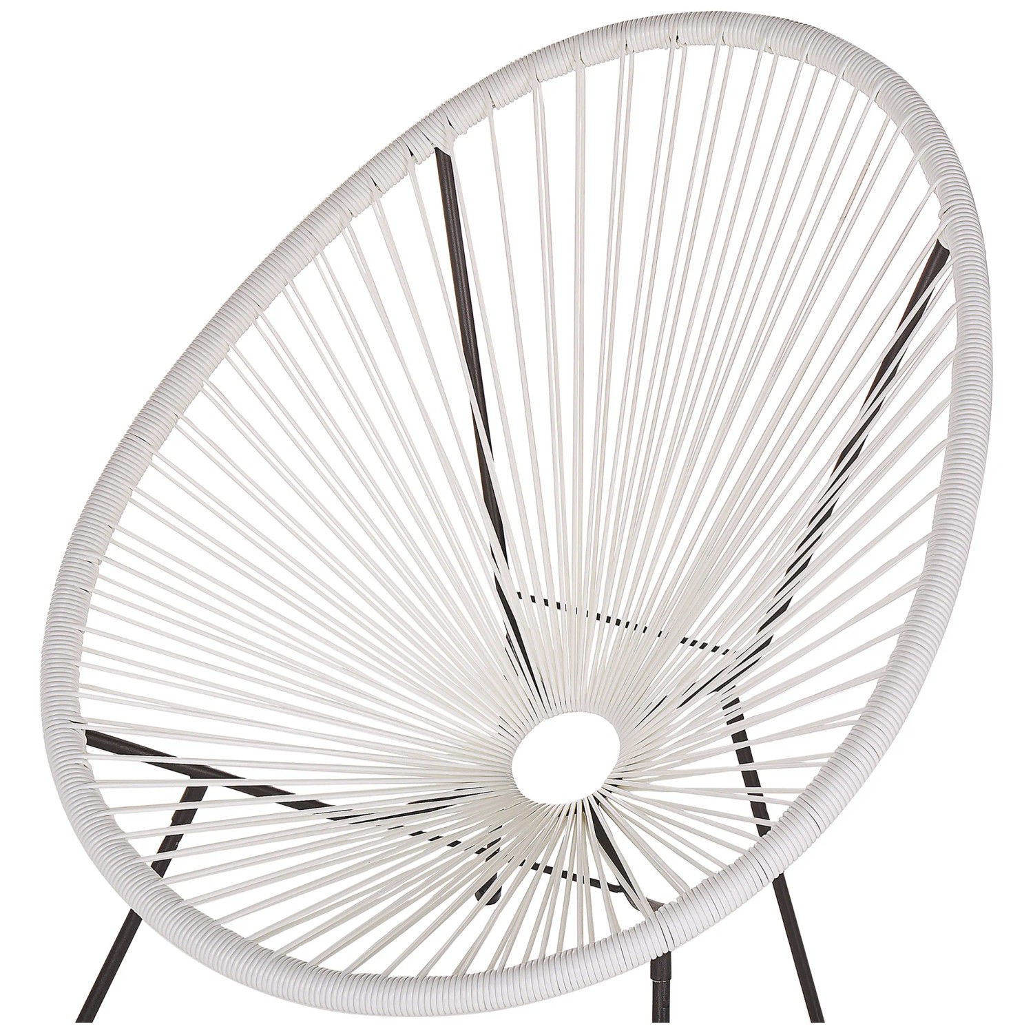 Beliani Gartensessel Acapulco II Polyrattan Weiss 2 Stk.