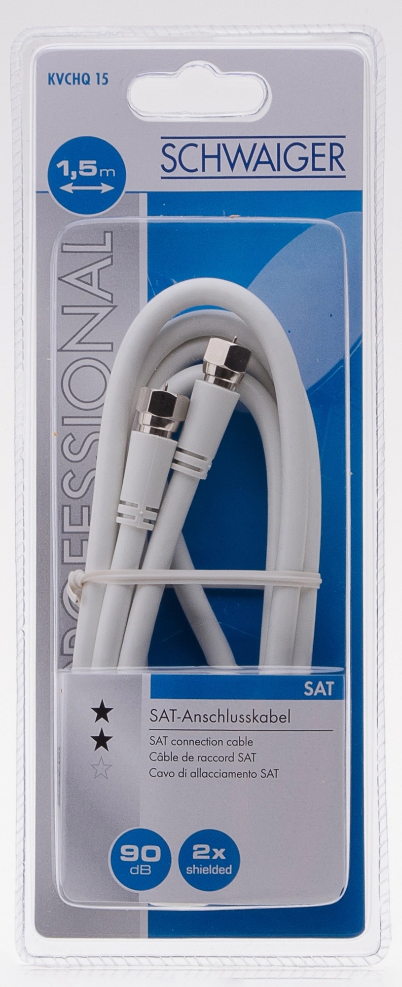 Schwaiger Sat-Anschlusskabel Weiss 90 dB / 1,5 m kaufen bei OBI