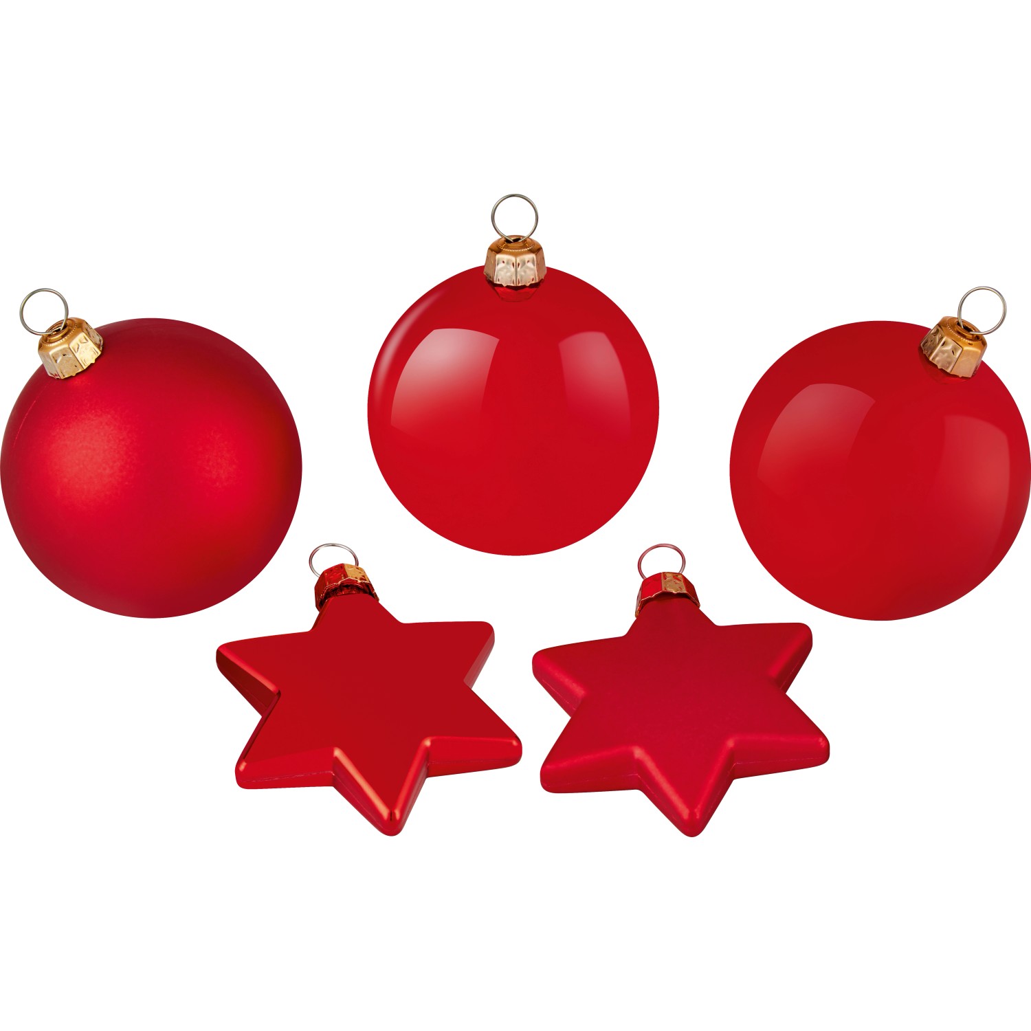 Weihnachtskugel-Set Sterne Rot 50-tlg. kaufen bei OBI