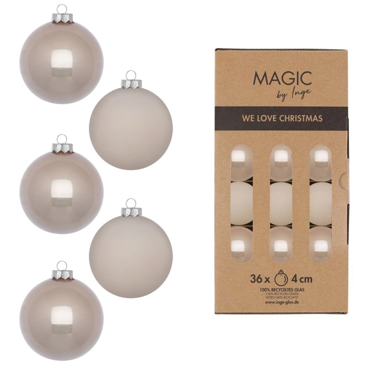 Magic Boule en verre Fine Albâtre Ø 4 cm / 36 pcs