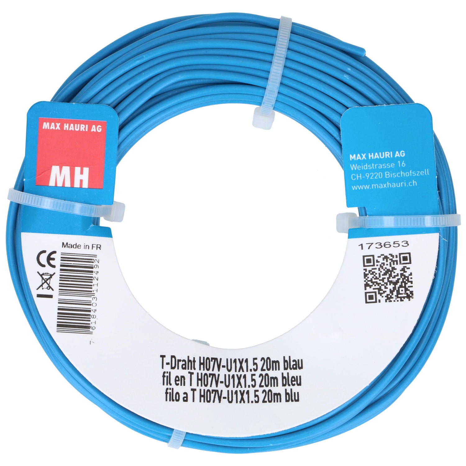 T-Draht H07V-U Blau 1 x 1,5 mm² Länge 20 m kaufen bei OBI