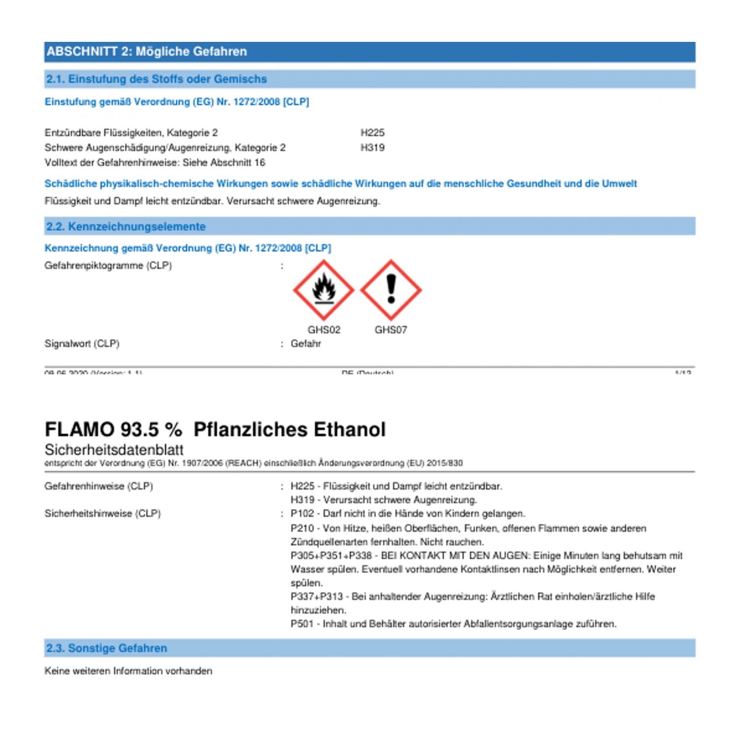 Climaqua Ethanol Flamo pflanzlich 5 l kaufen bei OBI