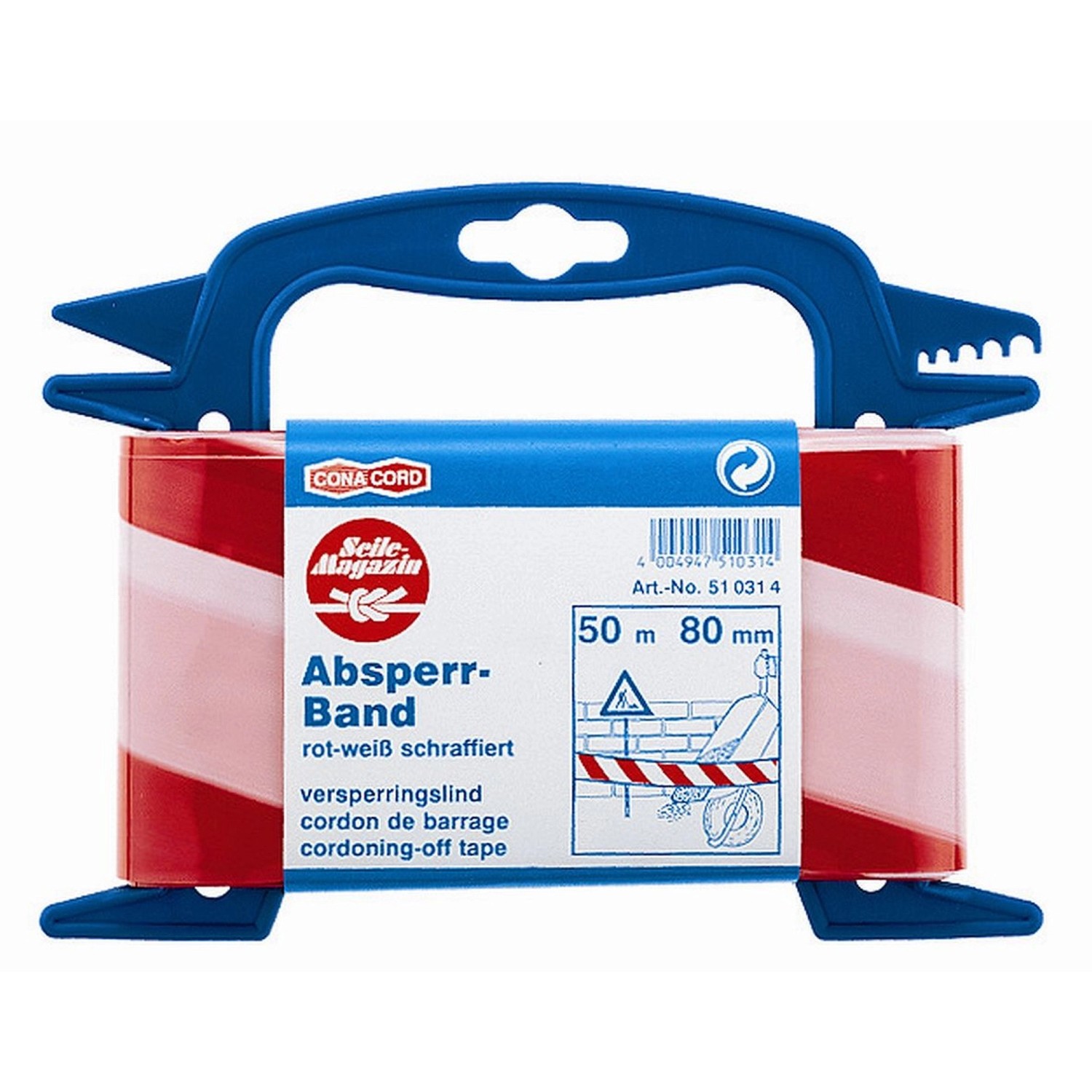 Absperrband Rot-Weiss 80 mm / Länge 50 m kaufen bei OBI