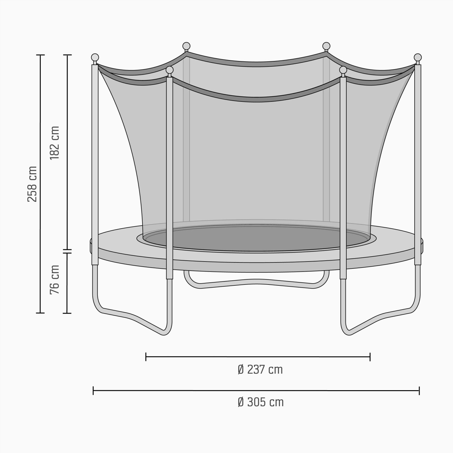 Salta Trampolin Premium Black Edition Schwarz Ø 305 cm kaufen bei OBI
