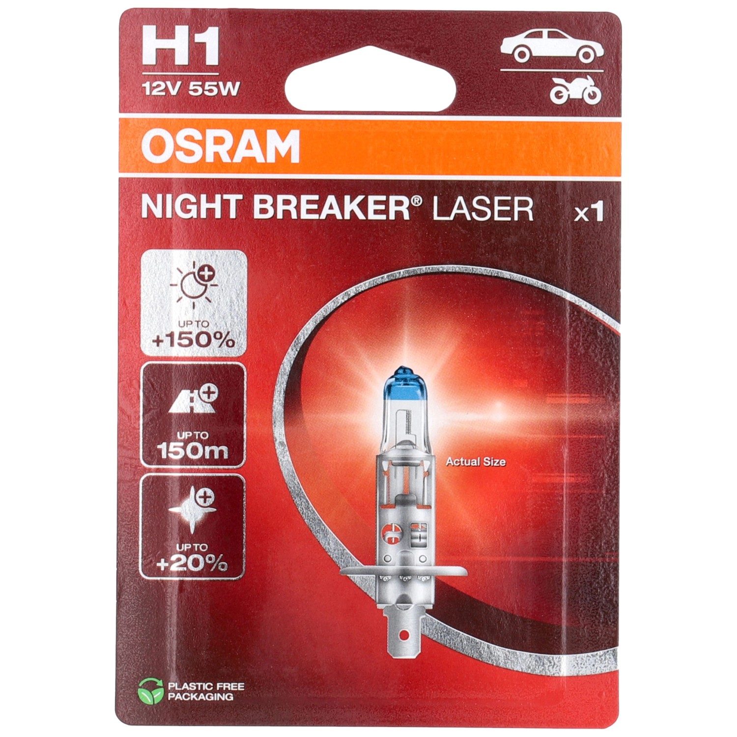 Osram Halogen-Autolampe Night Braker Laser H1 kaufen bei OBI