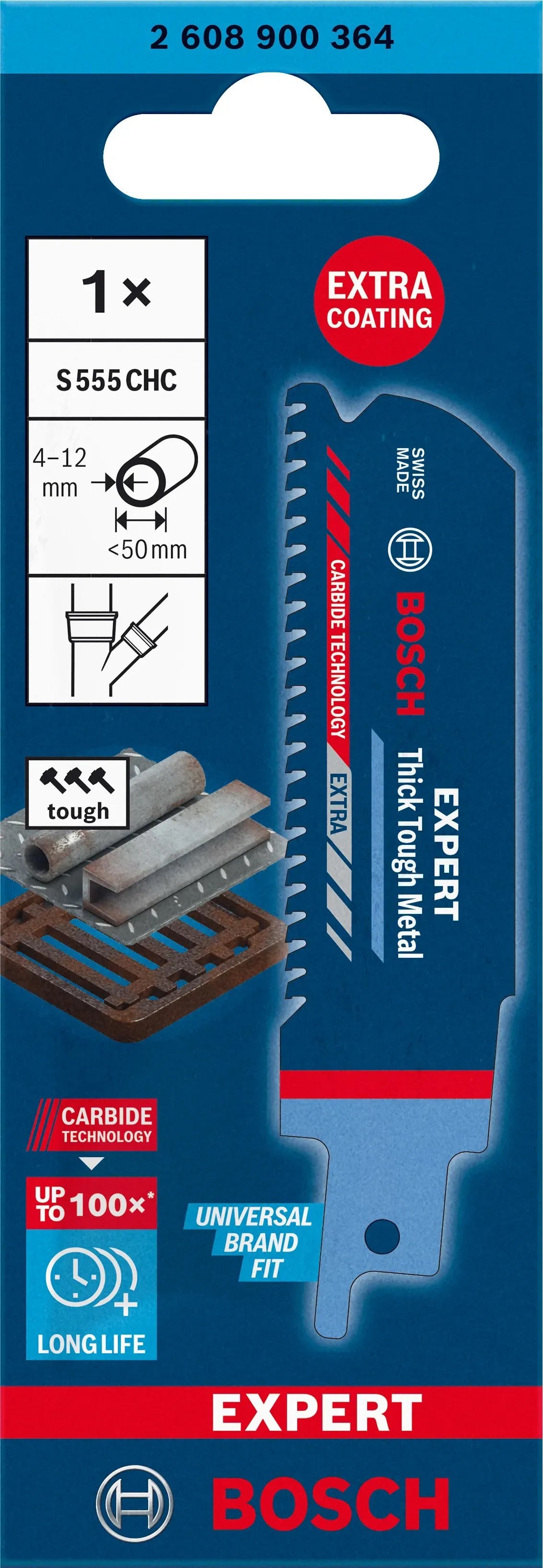 Bosch Expert Säbelsägeblatt Thick Tough Metal S555 CHC 1 Stk.