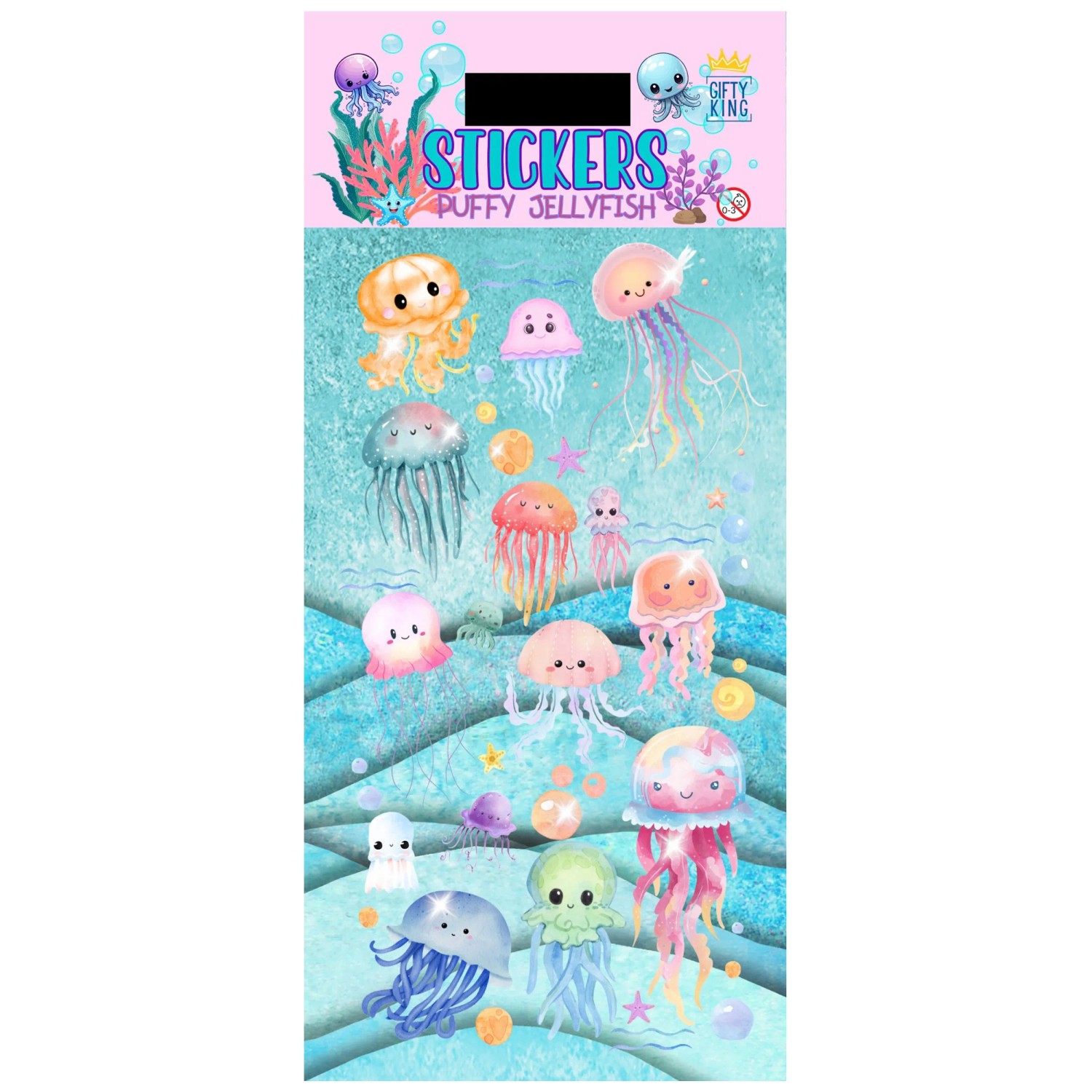 Puffy Sticker Jellyfish 8,5 x 19,5 cm