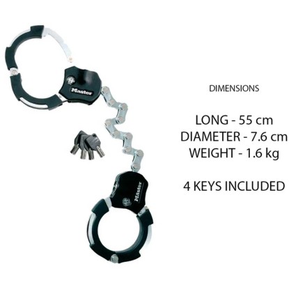 Master Lock Fahrrad-Handschellenschloss Street Cuff® 8290EURDPRO / Ø 7 ...