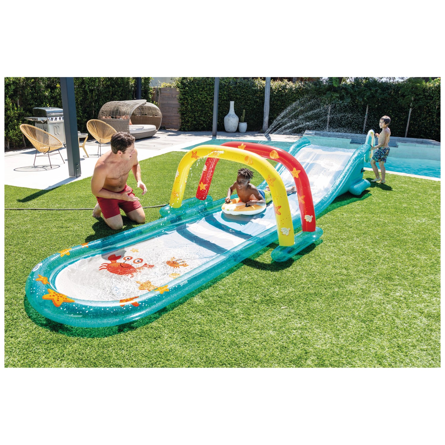 Intex Rutsche Surfin Fun Mehrfarbig (HxBxT) 99 x 137 x 561 cm kaufen ...