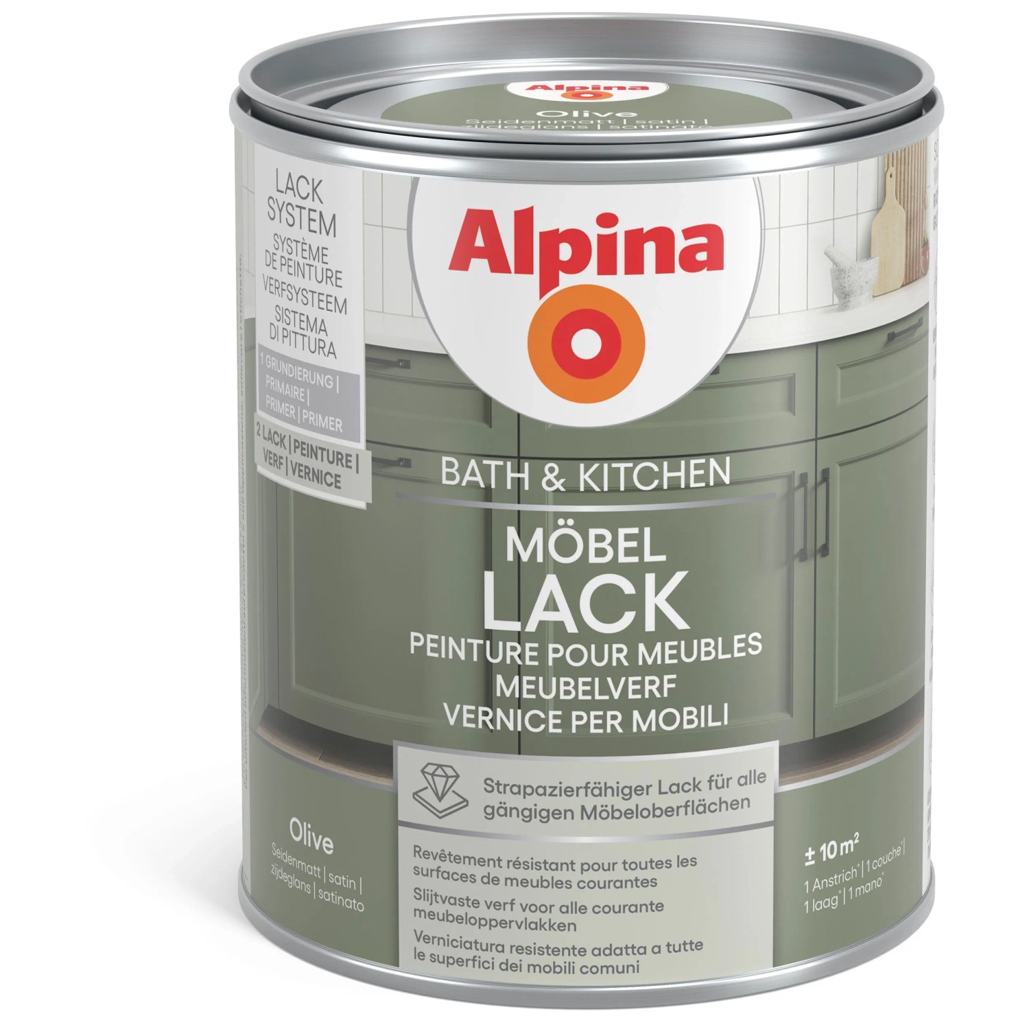 Alpina Möbellack Bath & Kitchen Olive 750 ml