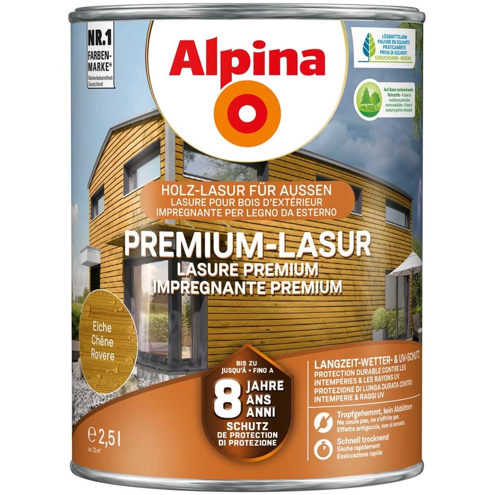 Alpina Premium-Lasur DIF Eiche 2,5 l kaufen bei OBI