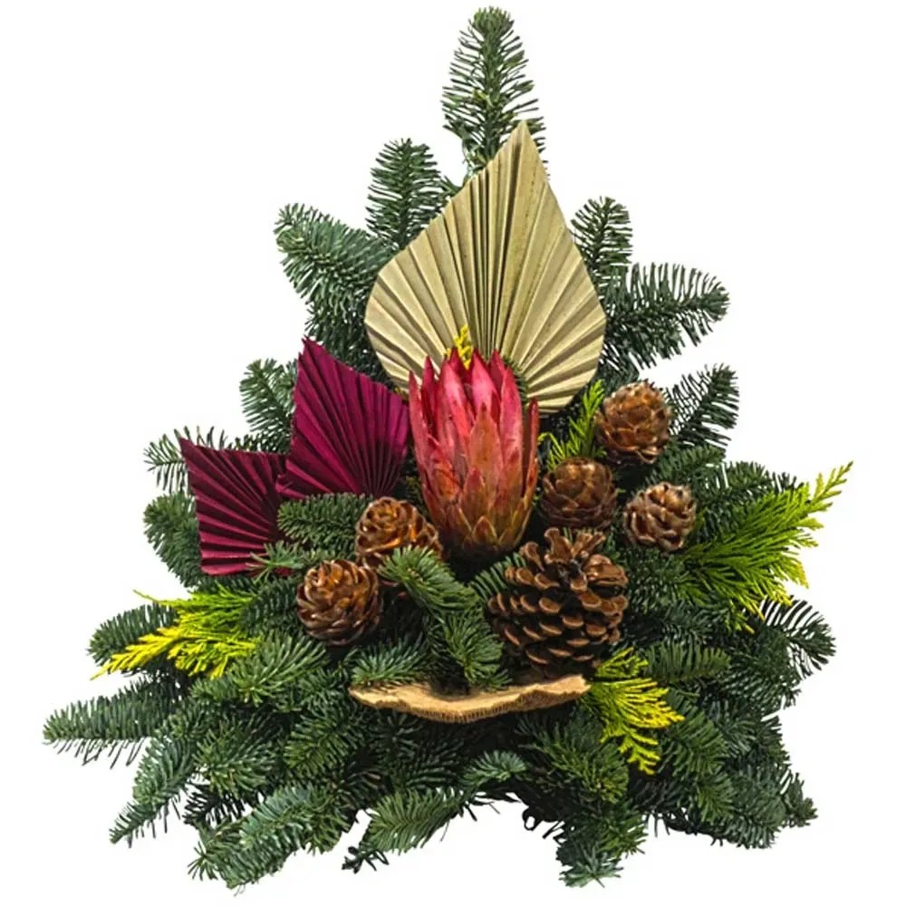 Grabgesteck hoch auf Birkenscheibe assortiert 40 x 40 cm / Höhe 40 cm ...