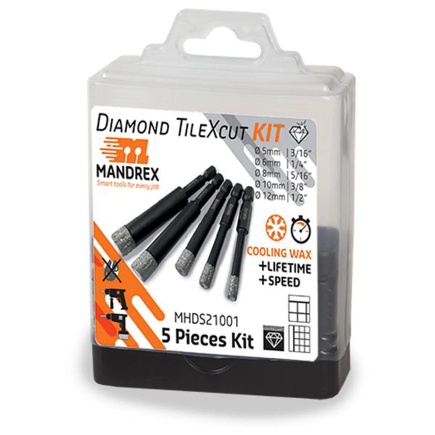 Mandrex Diamantbohrerset TileXcut Diamant 5-tlg. kaufen bei OBI